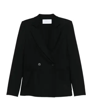 Harris Wharf London Double-breasted Blazer - Black