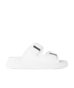 Alexander McQueen Logo-buckle Detail Sandals - White