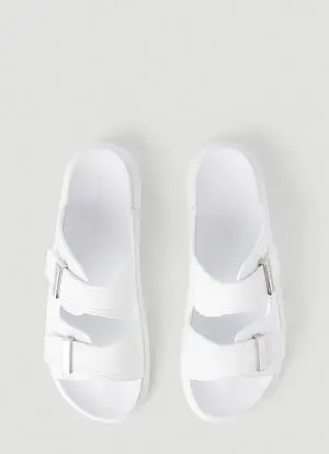 Alexander McQueen Logo Buckle Detail Flat Sandals