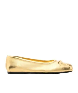 Marni Bow-detail Ballet Flats - Nude