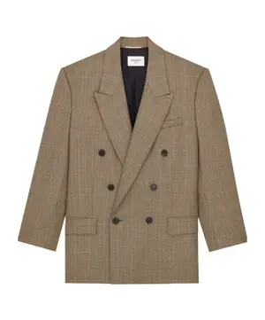 Saint Laurent Long-sleeve Blazer - Brown