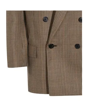 Saint Laurent Double-breasted Blazer - Brown