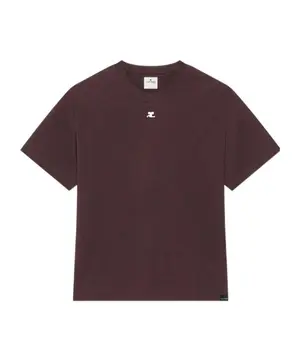 COURREGES Courrèges Ac-logo Crewneck T-shirt - Brick Red