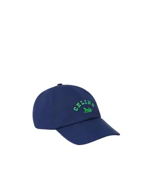 Celine Richelieu Cap In Light Cotton Twill - Deep Navy Blue