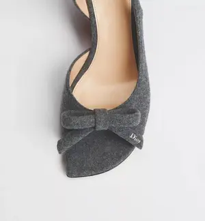 Dior Bow Heeled Slingback Sandal