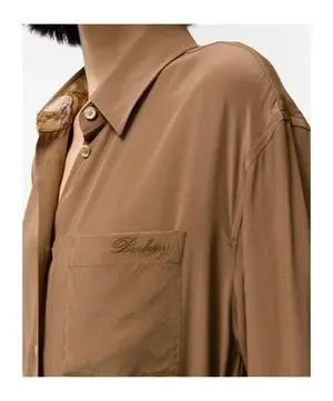 Burberry Belted Waist Shirt Midi Dress - Puddle Brown