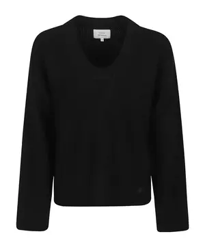 Loulou De Saison Derry U-neck Sweater - Black