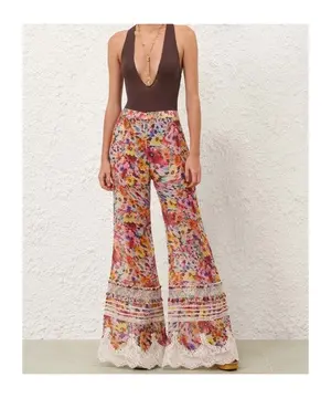 Zimmermann Luna Floral Lace Trousers - Multi Floral