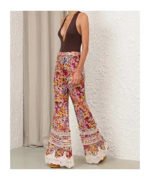 Zimmermann Luna Floral Lace Trousers - Multi Floral