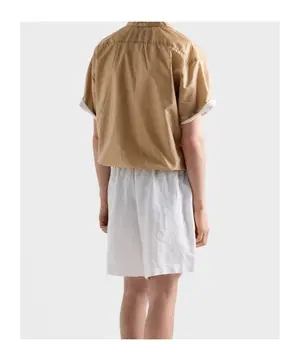 Prada Short-sleeved Re-nylon Zipper Shirt