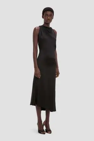 Victoria Beckham Sleeveless Twist Dress - Black