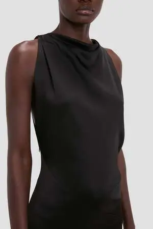 Victoria Beckham Sleeveless Twist Dress - Black