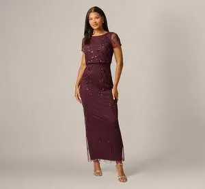 Adrianna Papell Short Sleeve Evening Dresses
