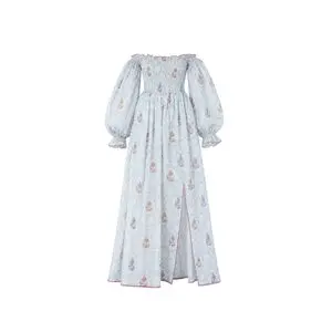 CHARKHA & LOOM Aurora Chanderi Silk Maxi Dress