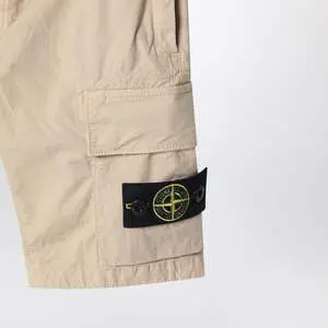 Stone Island Cargo Shorts With Compass Logo Patch