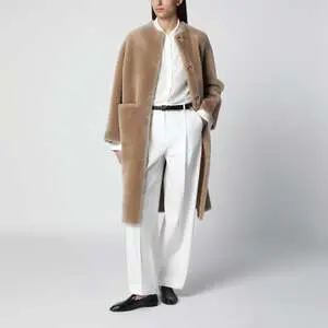 BLANCHA Hazelnut Reversible Shearling Coat