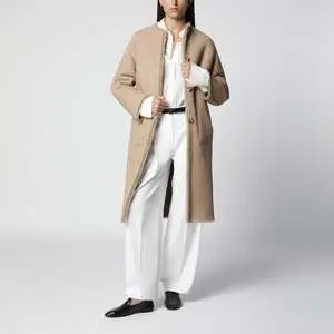 BLANCHA Hazelnut Reversible Shearling Coat
