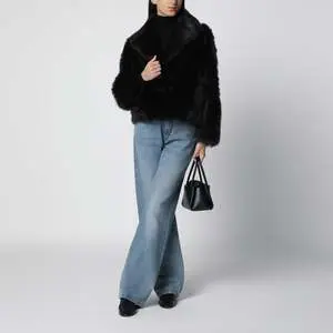 BLANCHA Short Chocolate Fur Jacket
