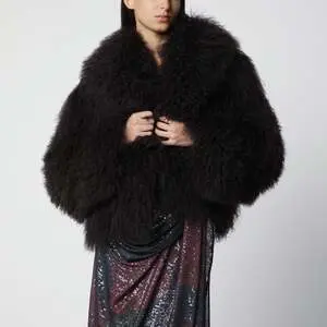 BLANCHA Short Chocolate Fur Jacket