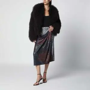 BLANCHA Short Chocolate Fur Jacket