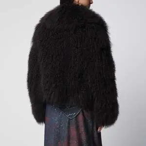 BLANCHA Short Chocolate Fur Jacket