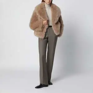 BLANCHA Short Caramel Fur Jacket