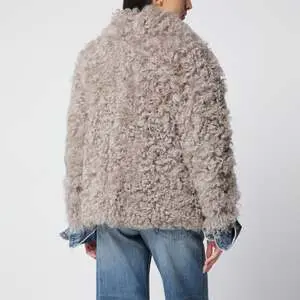 BLANCHA Short Taupe Fur Jacket