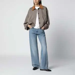 RÓHE Brown Prince Of Wales Wool Jacket