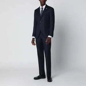 LUIGI BIANCHI Pinstripe Single-breasted Wool Suit - Blue