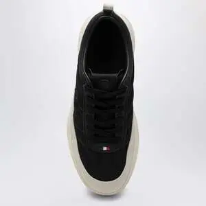 Moncler Altive Suede And Nubuck Sneakers - Black