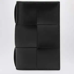 Bottega Veneta Bifold Card Holder With Maxi Intreccio - Black
