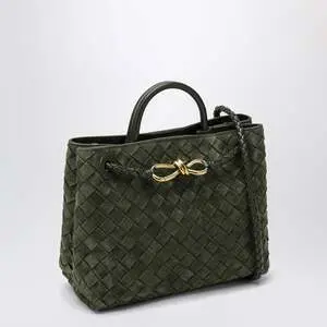 Bottega Veneta Andiamo Small Intrecciato Suede Bag