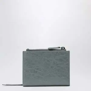 Balenciaga Le City Bifold Lambskin Wallet In -grey - Blue