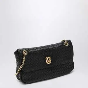 Bottega Veneta Intrecciato Madison Shoulder Bag - Black