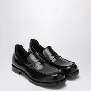 Balenciaga Shiny Calfskin Leather Loafers