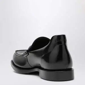 Balenciaga Shiny Calfskin Leather Loafers