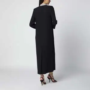 Valentino Garavani Silk Cady Couture Dress With Rhinestone Embellishment