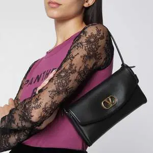 Valentino Garavani Small Devain Leather Shoulder Bag