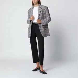 ANINE BING Single-breasted Check Blazer