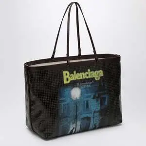 Balenciaga Select Large Tote In Coated Canvas - Black