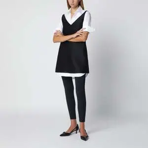 Balenciaga Hybrid Wool & Silk Dress - Black