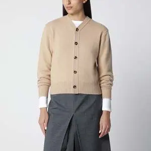 Bottega Veneta Cashmere Cardigan With Intrecciato Elbow Patches