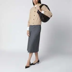 Bottega Veneta Cashmere Cardigan With Intrecciato Elbow Patches