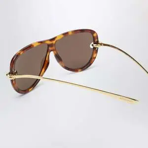 Bottega Veneta Knot Aviator Sunglasses - Brown