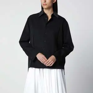 Bottega Veneta Light Wool Twill Shirt With Braided Leather Collar