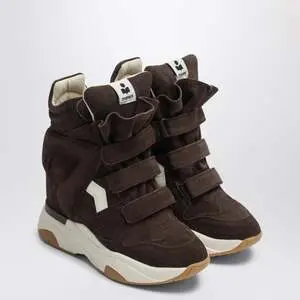 Isabel Marant Étoile Suede Balskee Wedge Sneakers - Brown