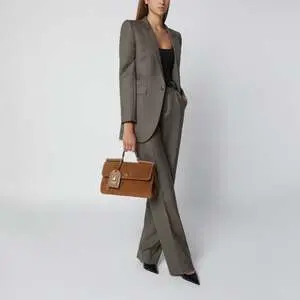 Dolce & Gabbana Medium Sicily Bag In Suede Leather - Brown