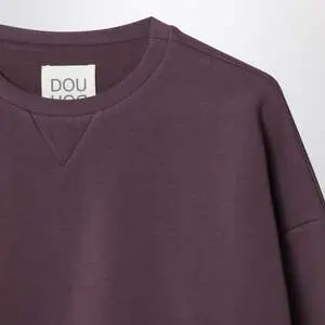 DOUUOD Plum Cotton Sweatshirt