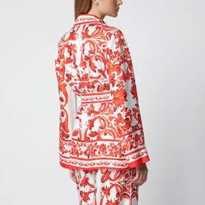 Dolce & Gabbana Majolica Print Silk Shirt