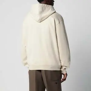 Jacquemus Hoodie With Grosgrain Logo Detail - Beige